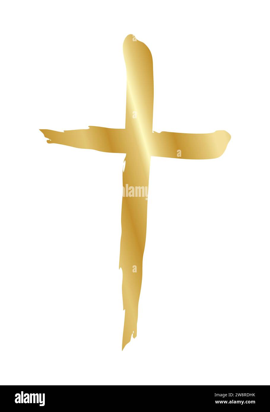 Handdrawn christian cross symbol, hand painted with ink brush. Vector ...