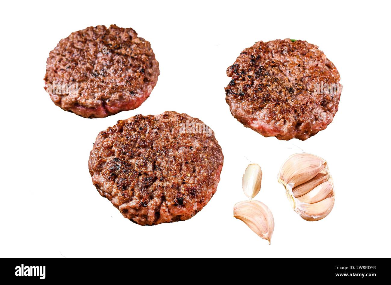 Barbecue Grilled ground beef steak patties, Mince meat Isolated on ...