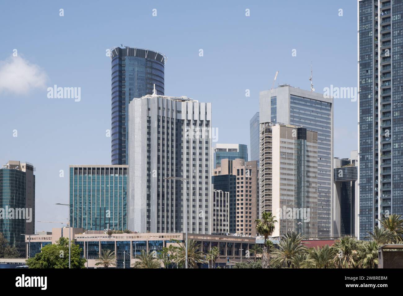 Modern office buildings in Israel exhibit striking facades and large ...