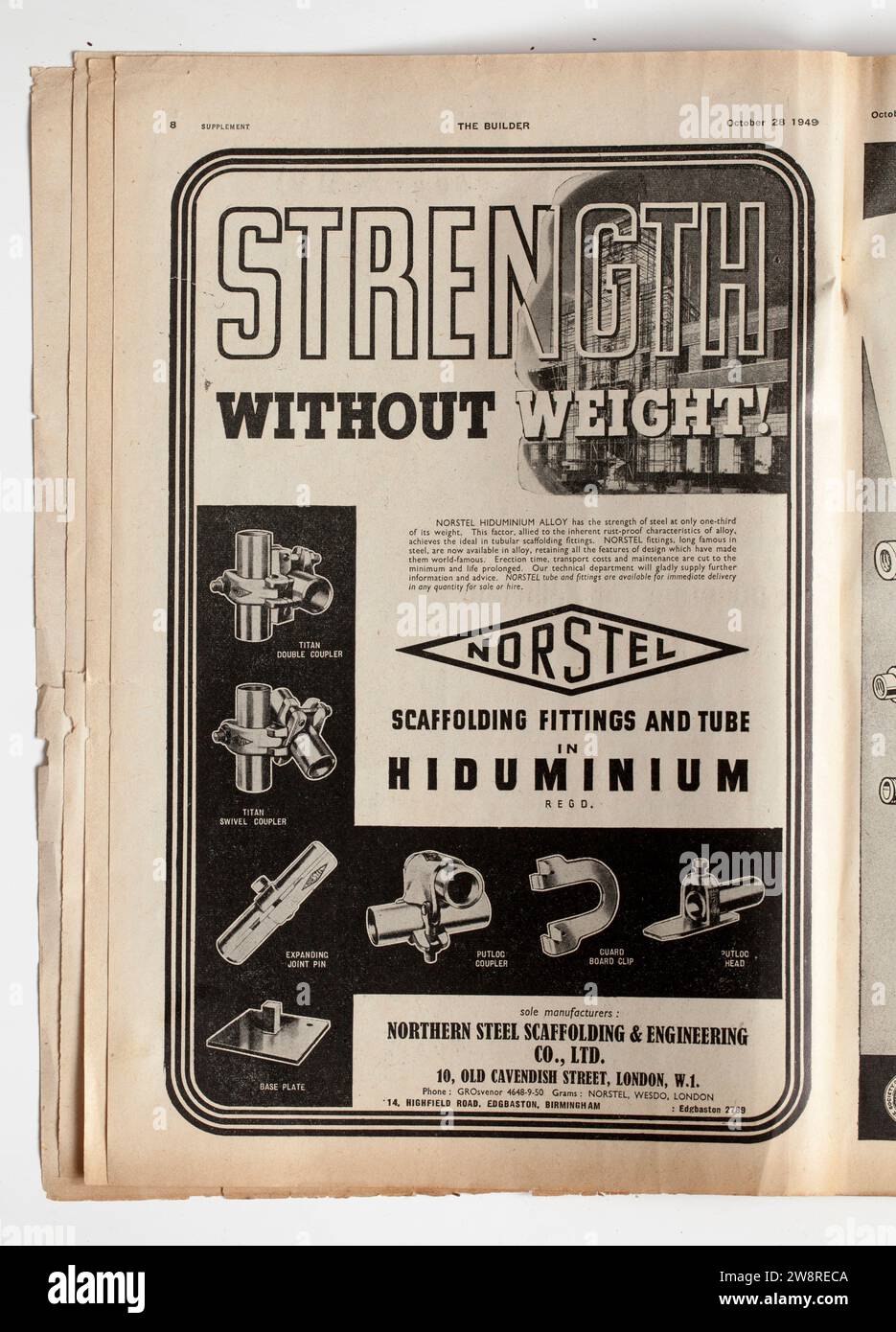 Advertising from a copy of 1940s The Builder Magazine; Northern Steel ...