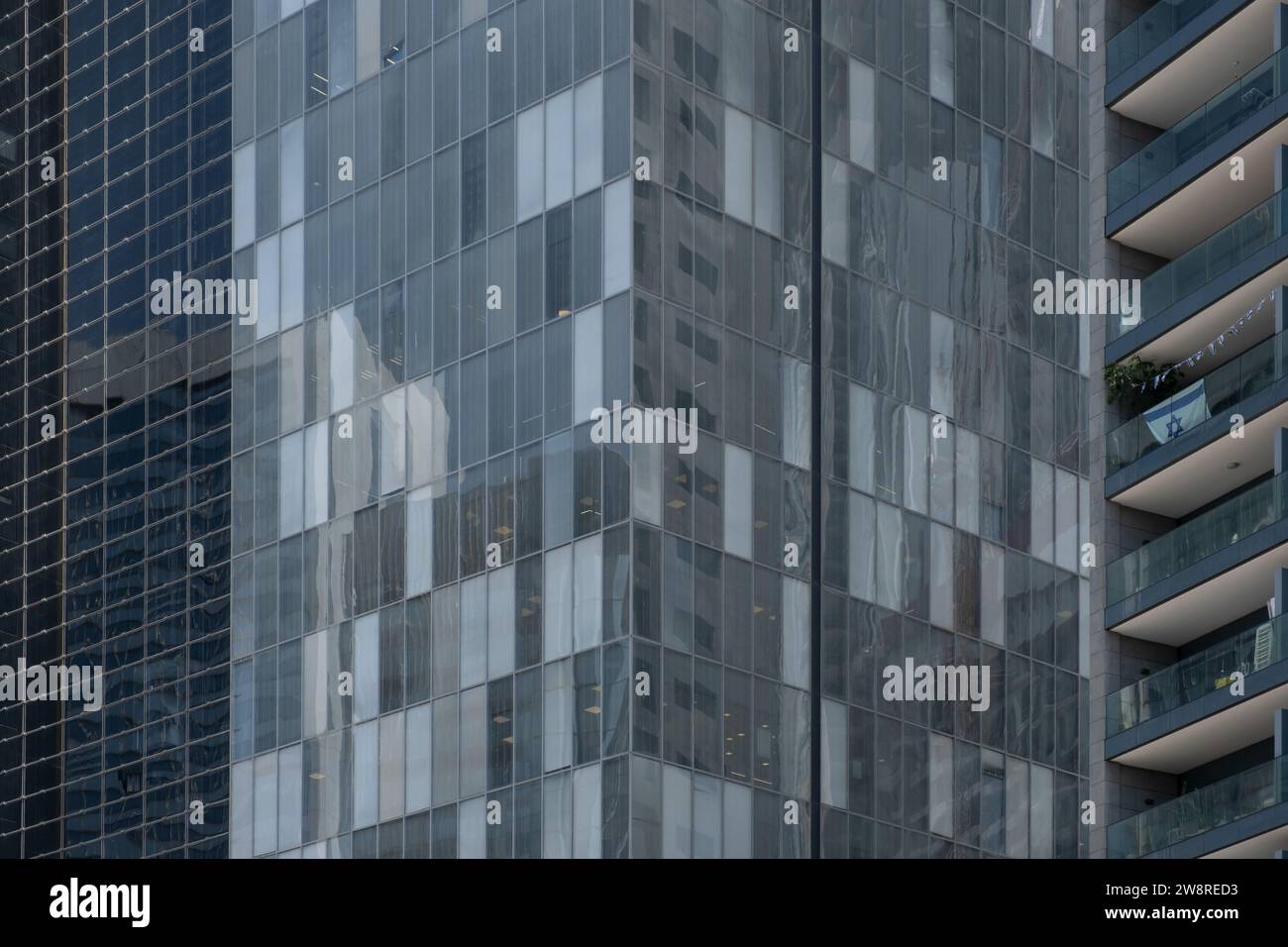 Modern office buildings in Israel feature impressive glass facades and ...