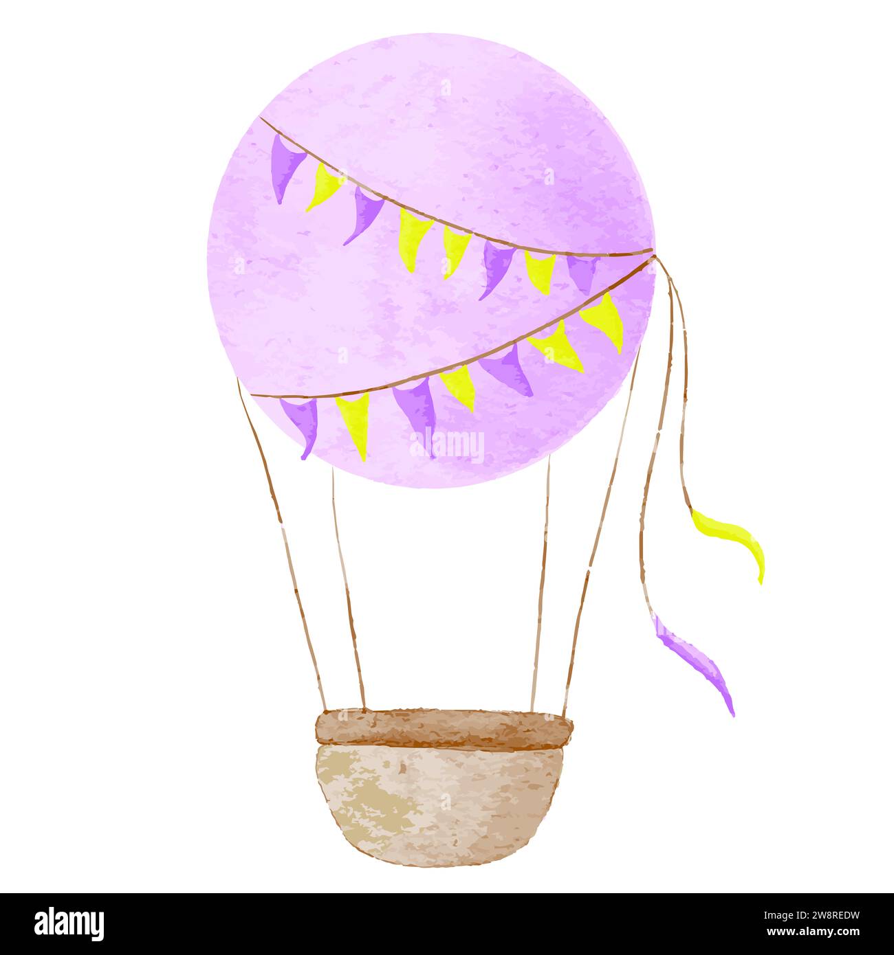 hot air balloon designs in various watercolor styles for graphic ...