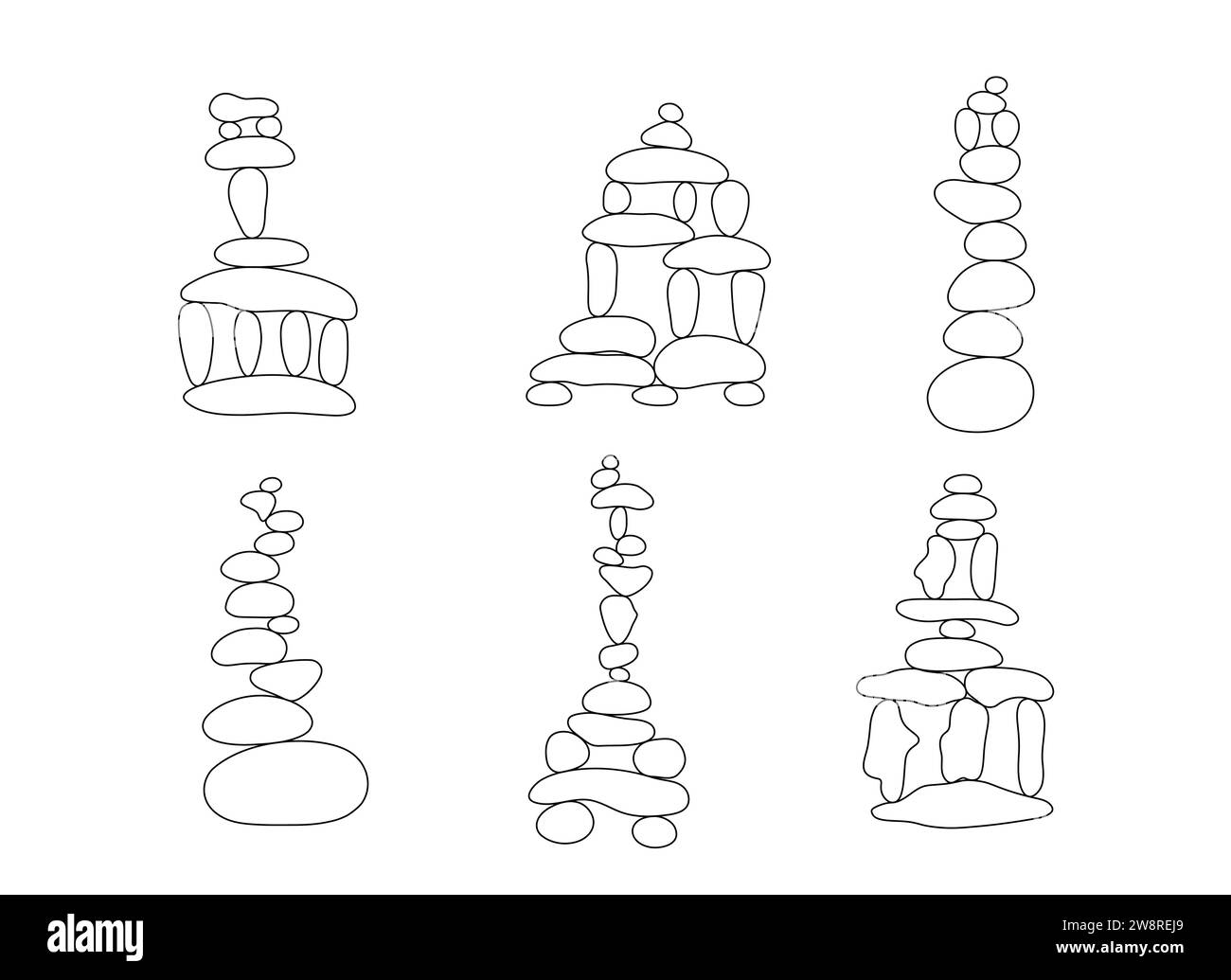 Pebble cairns Stock Vector Images - Alamy