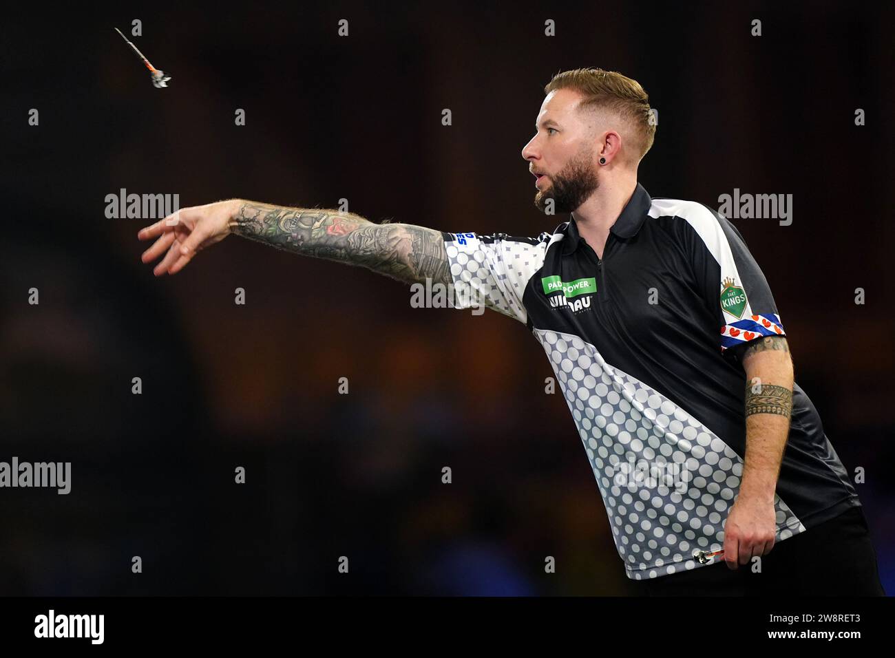 Danny Noppert in action against Scott Williams (not pictured) on day ...