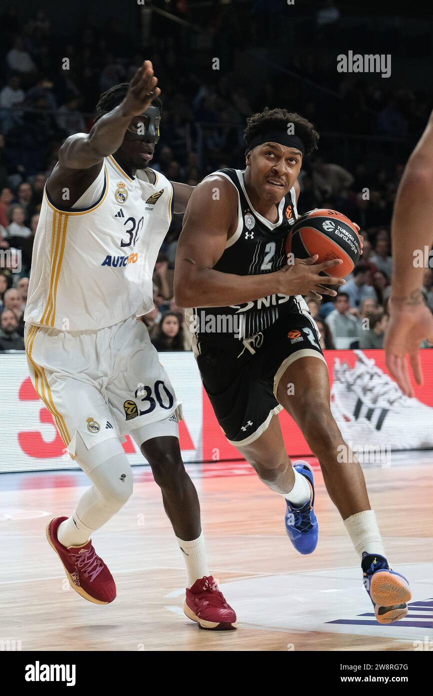 Madrid, Spain. 21st Dec, 2023. Zach LeDa of Partizan Mozzart Bet ...