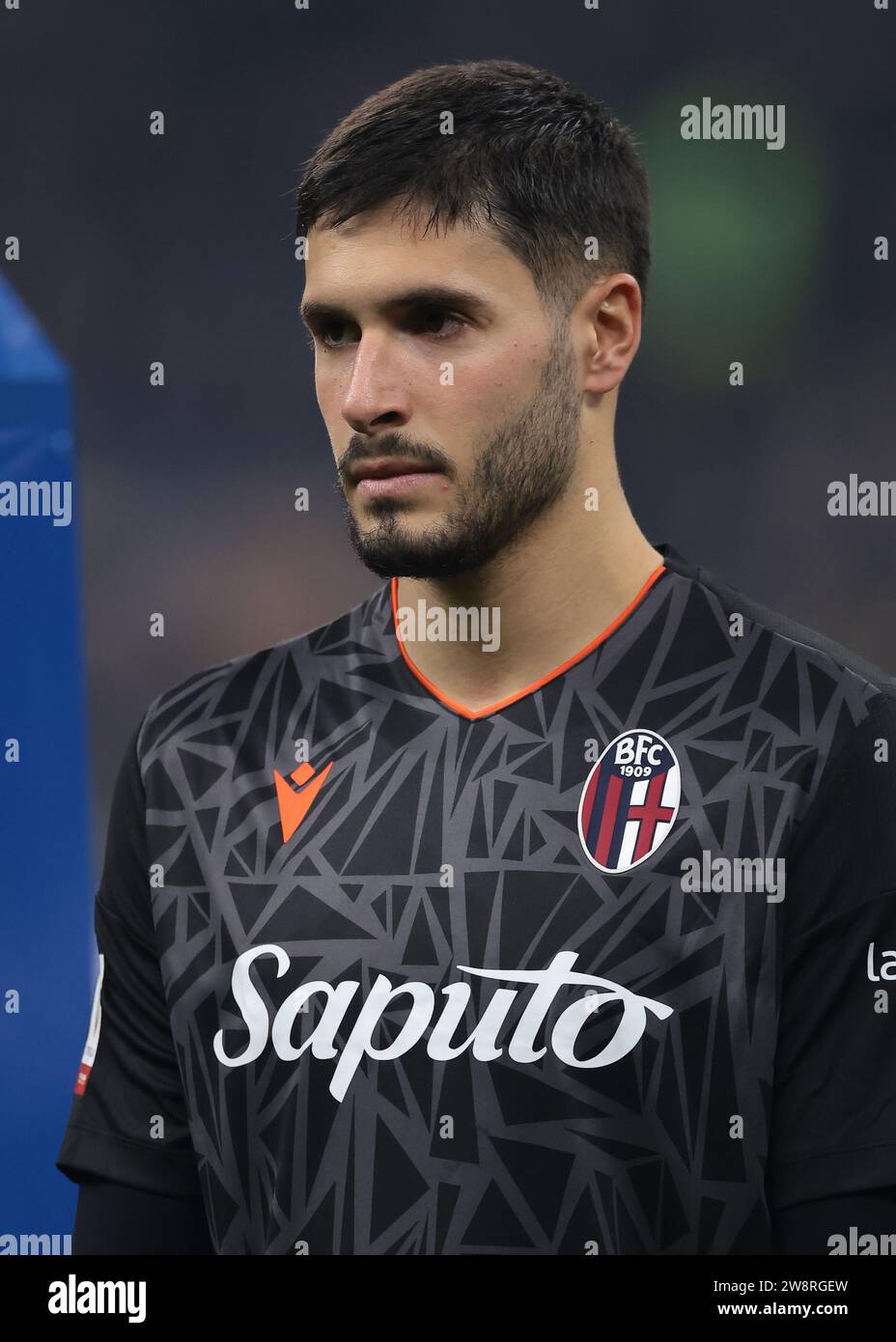 Milan, Italy. 20th Dec, 2023. Federico Ravaglia of Bologna FC looks on ...