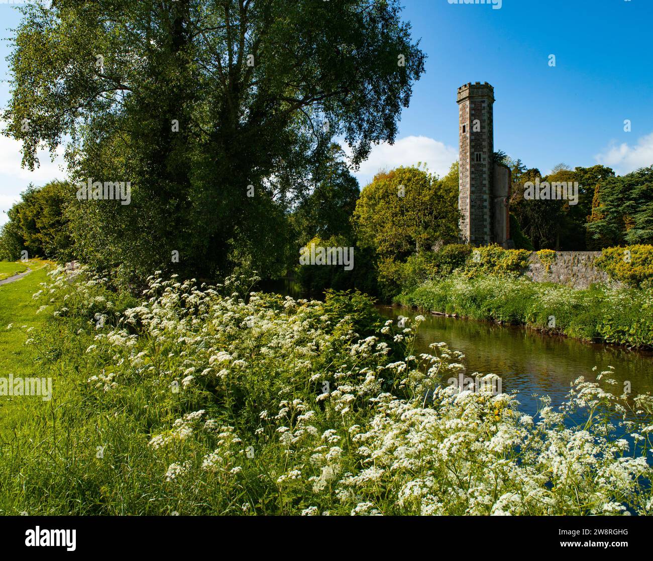 The last remains of Antrim Castle on the Six Mile Water River, Antrim ...