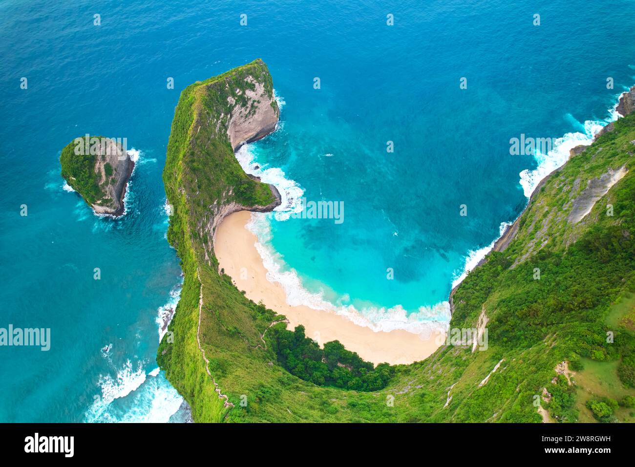 Cinematic aerial landscape shots of the beautiful island dinosaur of ...