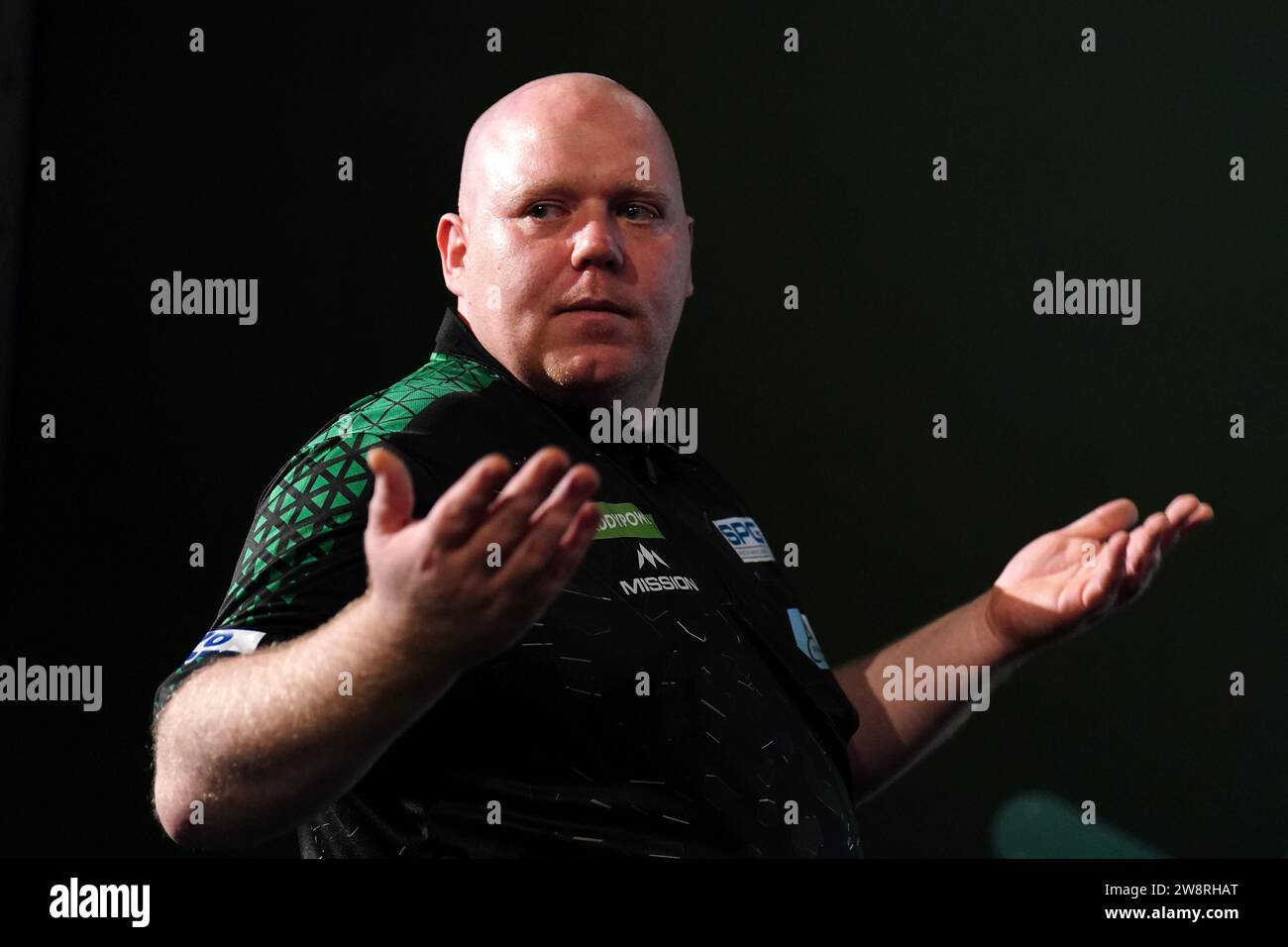 Martin Lukeman walks out to play Damon Heta (not pictured) on day seven ...