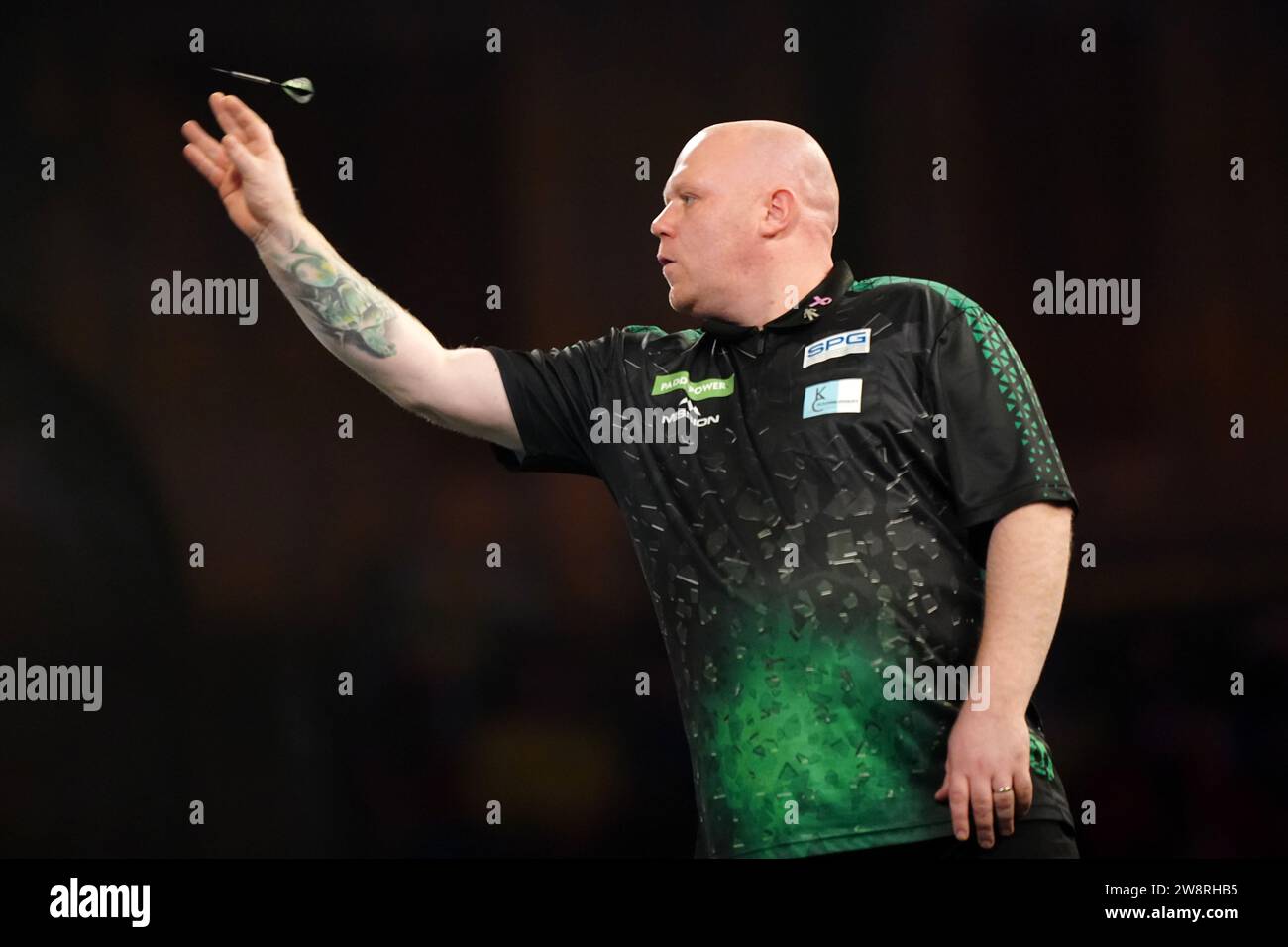 Martin Lukeman in action against Damon Heta (not pictured) on day seven ...