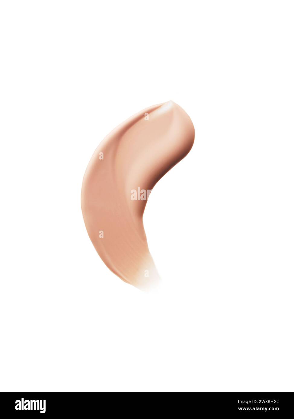 Foundation texture, texture stroke isolated on white background ...