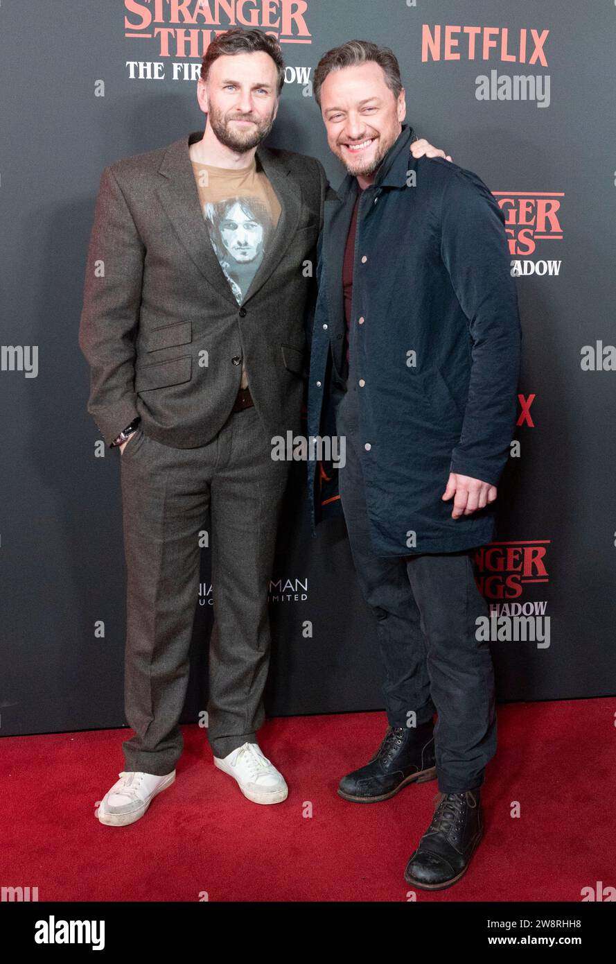 Steven Cree and James McAvoy attends the "Stranger Things: The First ...