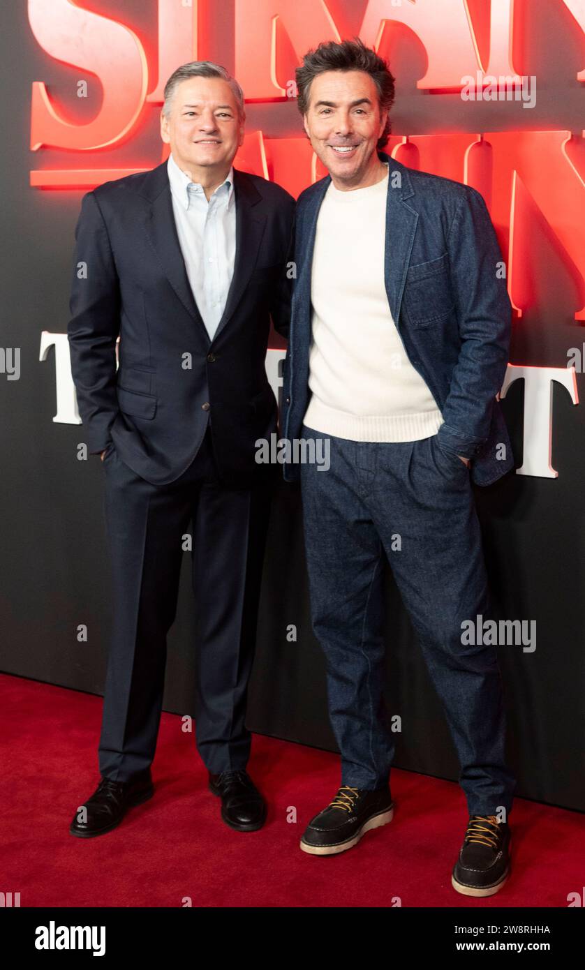 Ted Sarandos and Shawn Levyattends the "Stranger Things: The First ...