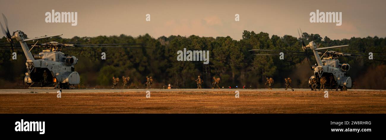 U.S. Marine Corps CH-53K Super Stallions assigned to 2nd Marine ...