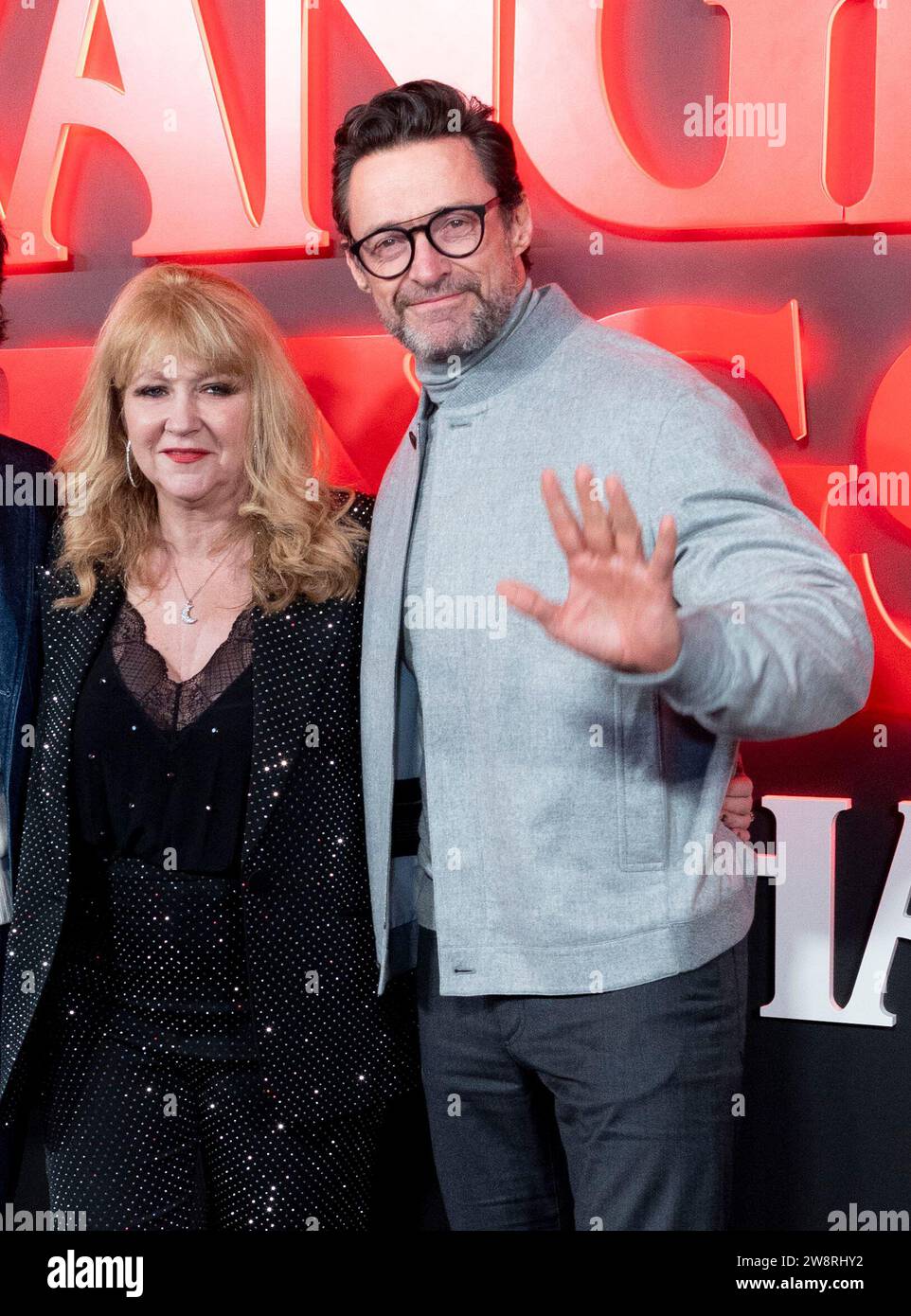Sonia Friedman and Hugh Jackman attends the "Stranger Things: The First Shadow" World Premiere ...