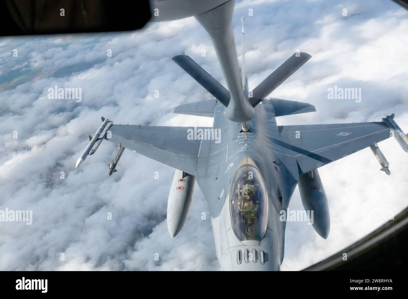 An F-16 Fighting Falcon from Buckley Air Force Base, Colorado flys ...