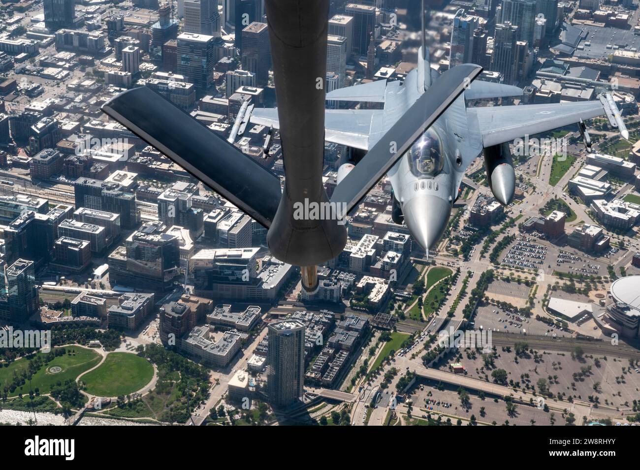 An F-16 Fighting Falcon from Buckley Air Force Base, Colorado flys ...