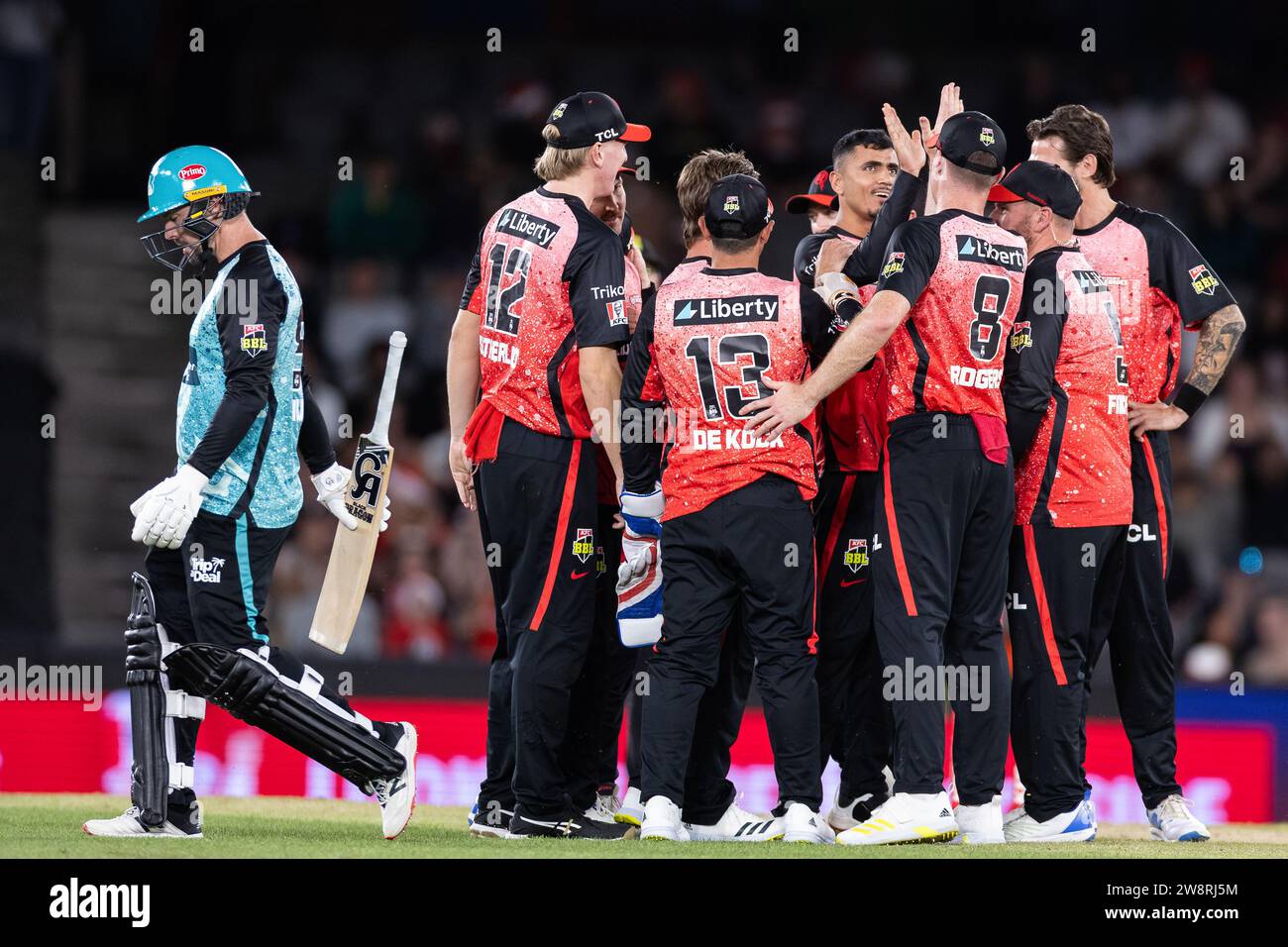 Melbourne, Australia, 21 December, 2023. Melbourne Renegades players ...