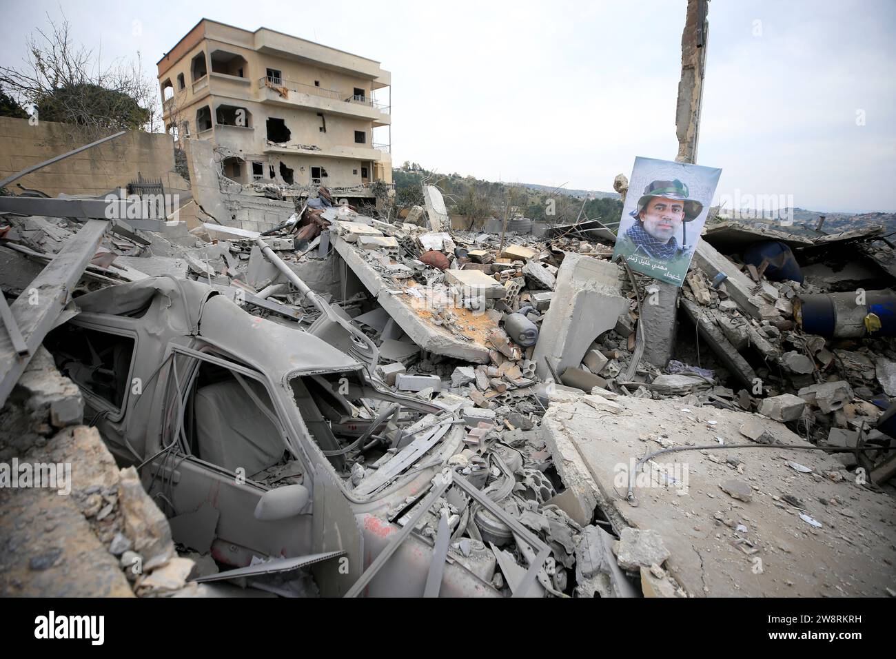 Markaba. 21st Dec, 2023. Photo taken on Dec. 21, 2023 shows a building ...