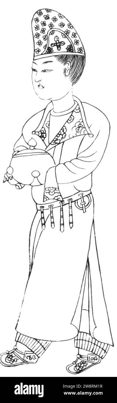 Woman wearing hufu in Tang Dynasty Stock Photo - Alamy