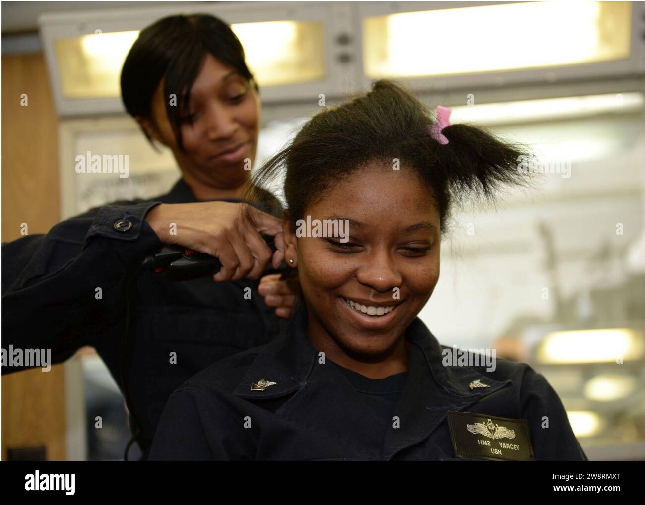 Women at Sea open salon for Sailors and Marines aboard MKI 141025 Stock ...