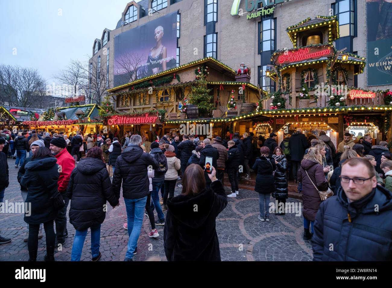 Bonn, Germany - December 16, 2023 : People walking around the ...
