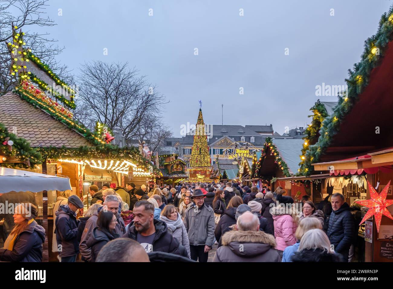 Bonn, Germany - December 16, 2023 : People walking around the ...