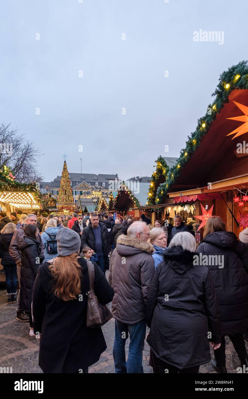 Bonn, Germany - December 16, 2023 : People walking around the ...