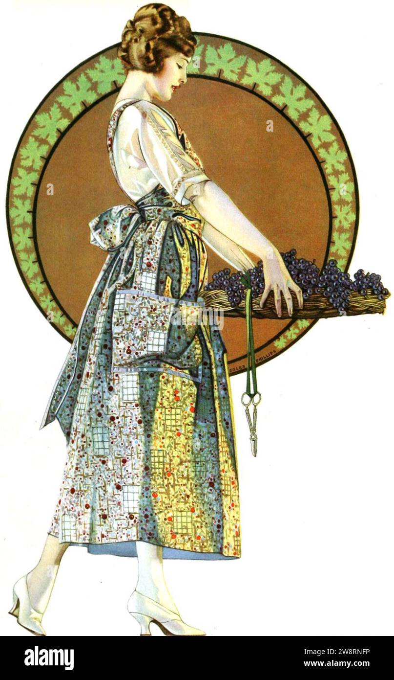 Women with grapes art, from- Adams California Fruit Gum by C Coles ...