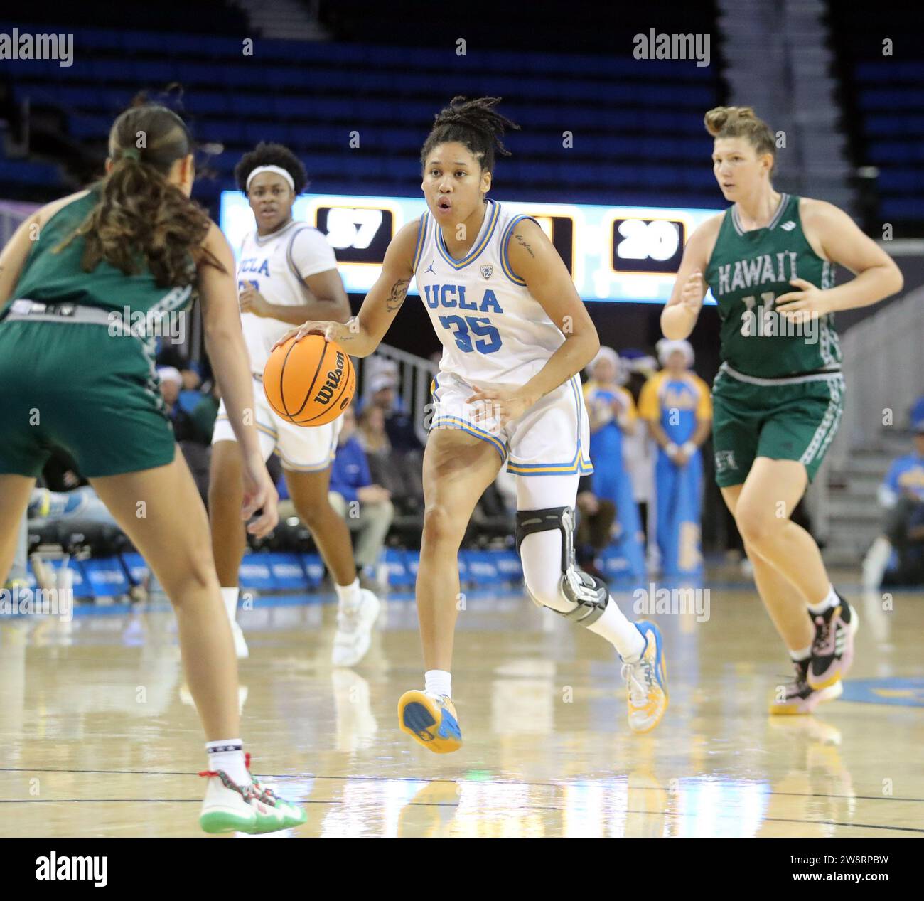 December 21, 2023 - UCLA Bruins guard Camryn Brown #35 brings the ball ...