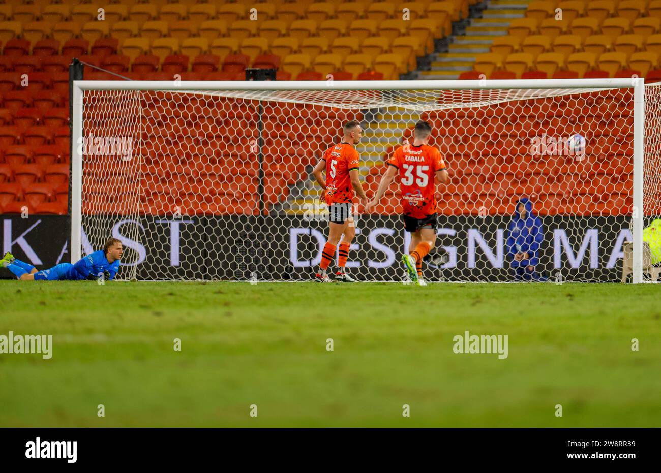 Brisbane, Australia. 21st Dec 2023. Macklin Freke (1 Brisbane) concedes ...