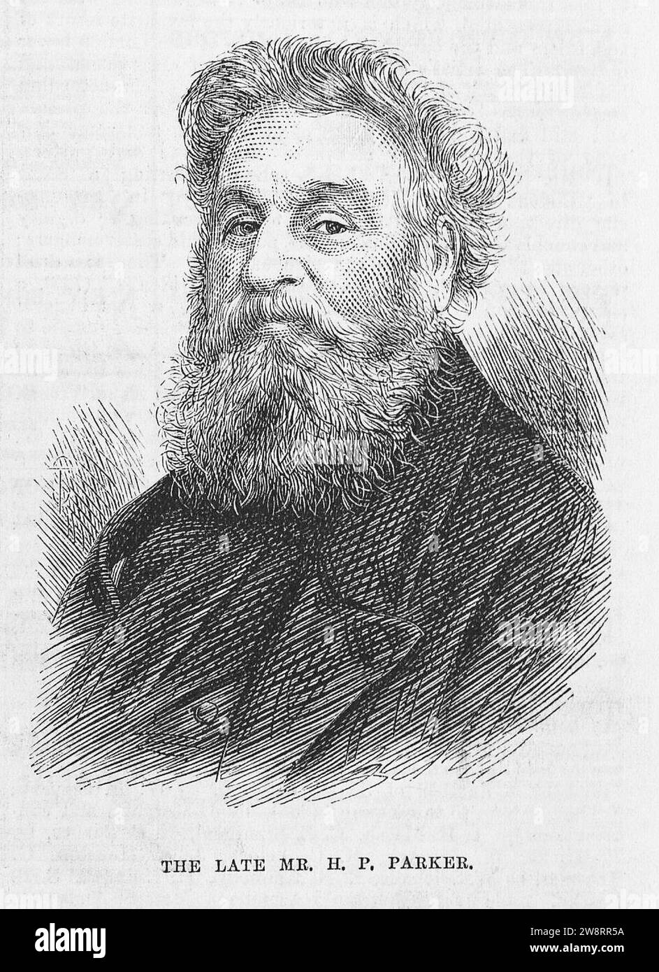 Wood engraving of Henry Perlee Parker published in 'Illustrated London ...