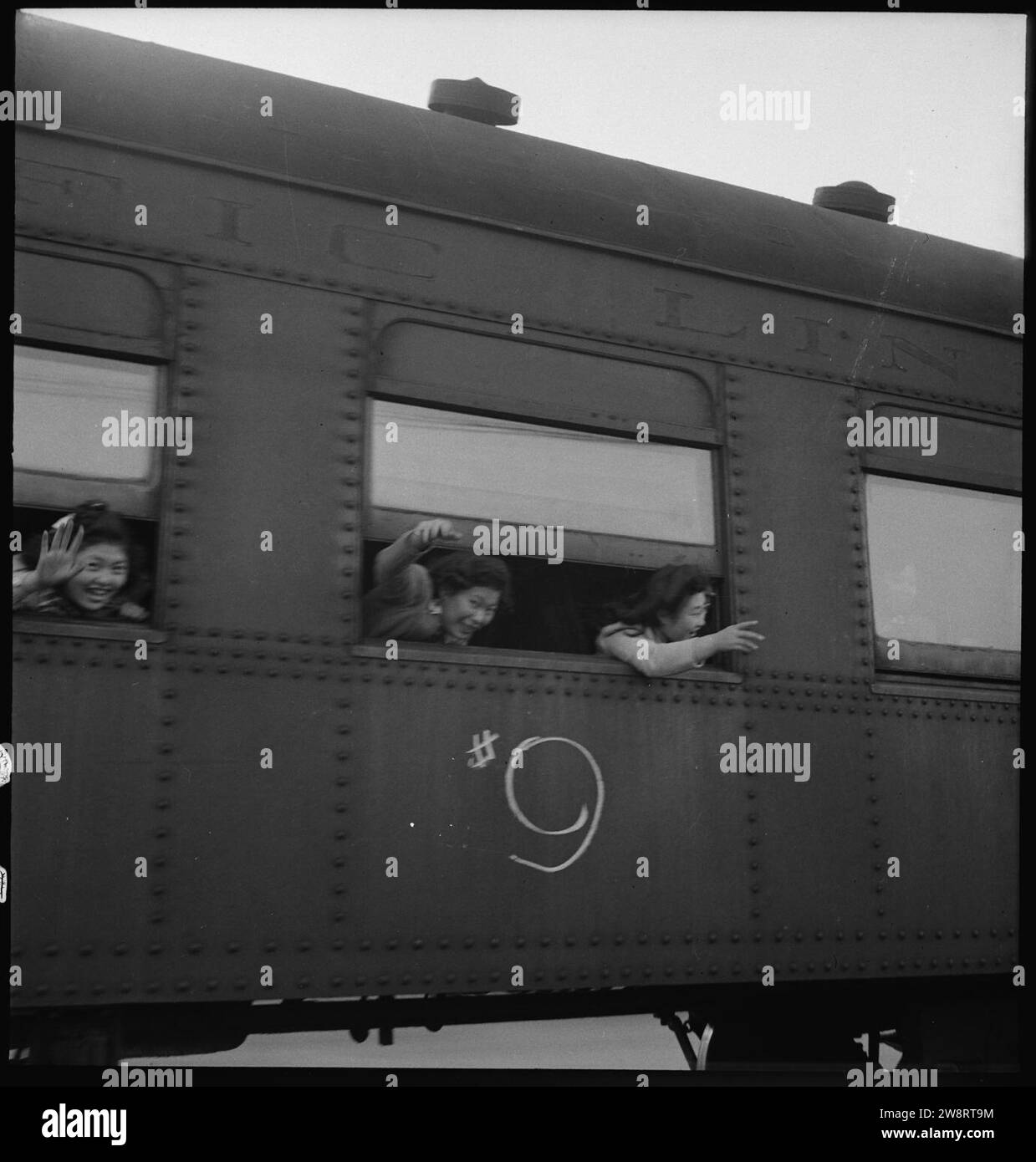 Woodland, California. The special train is now leaving the platform ...