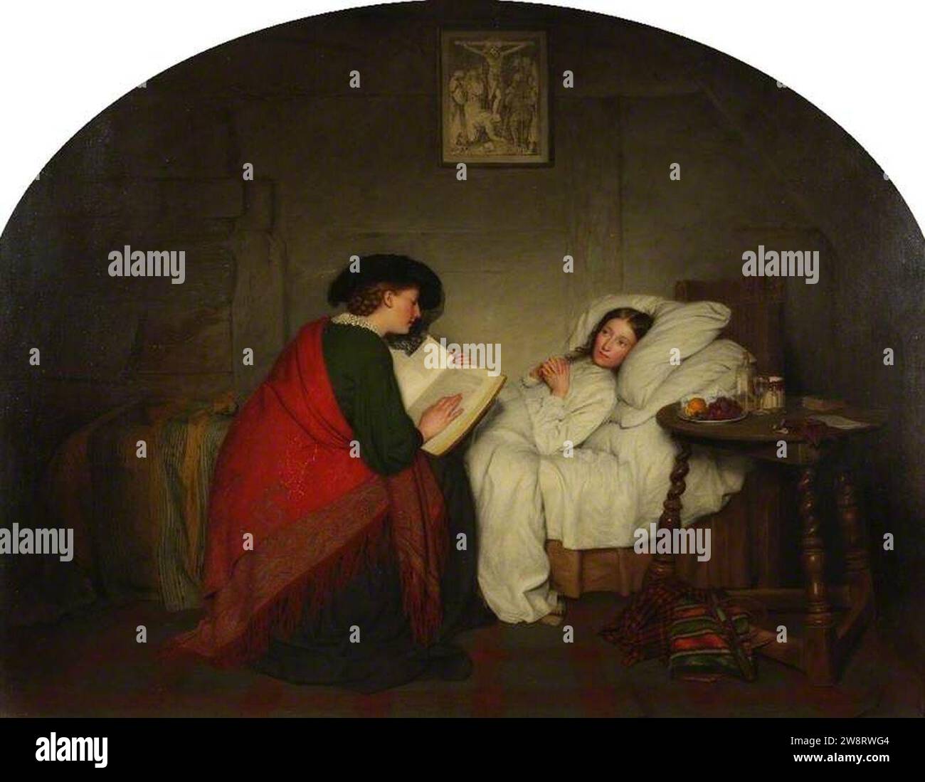 Words of Comfort - Edward Thomson Davis (1833-1867 Stock Photo - Alamy