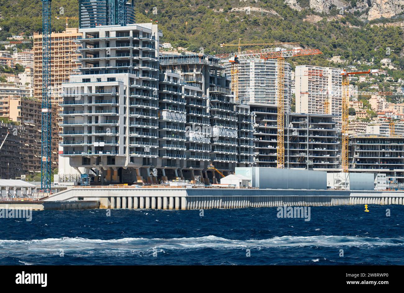 The construction of the island of the new ward of Le Portier taken from ...