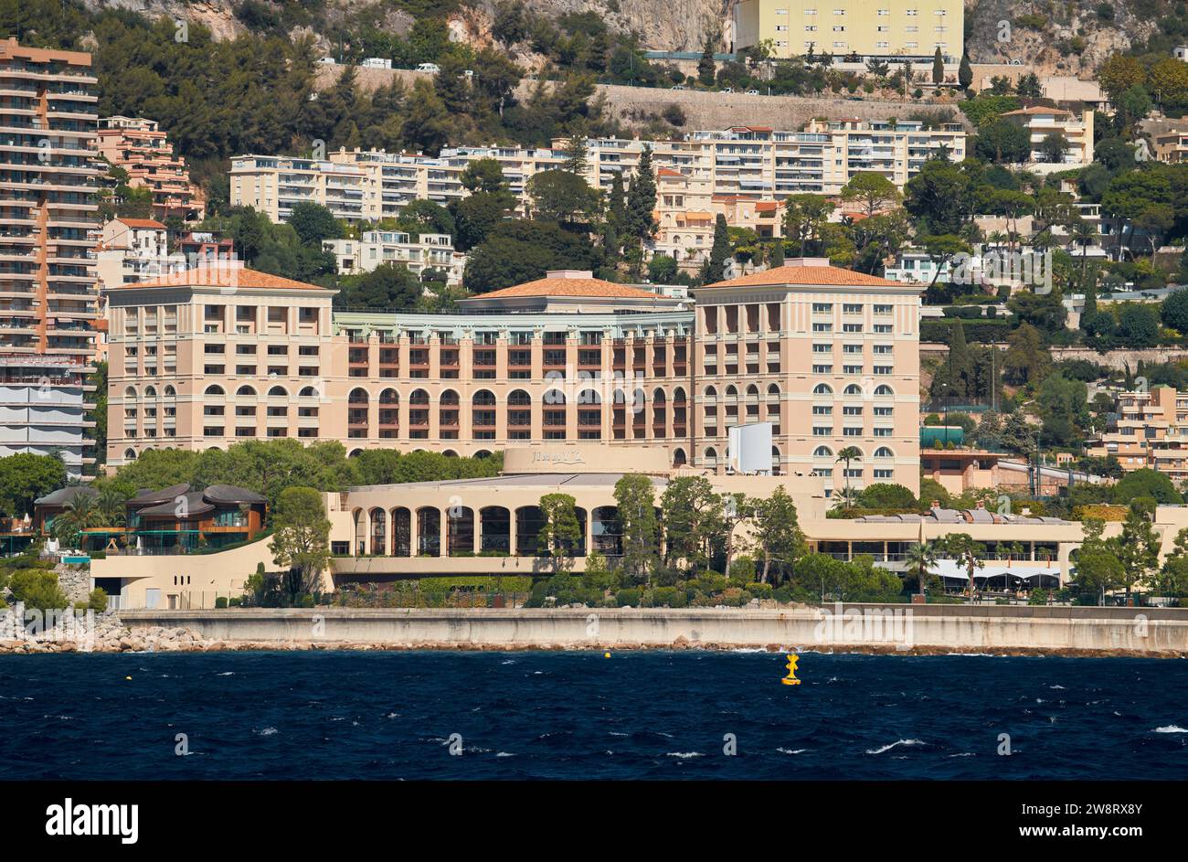 Monaco, Monte Carlo, 28 September 2022: Famous hotel Monte-Carlo Bay ...