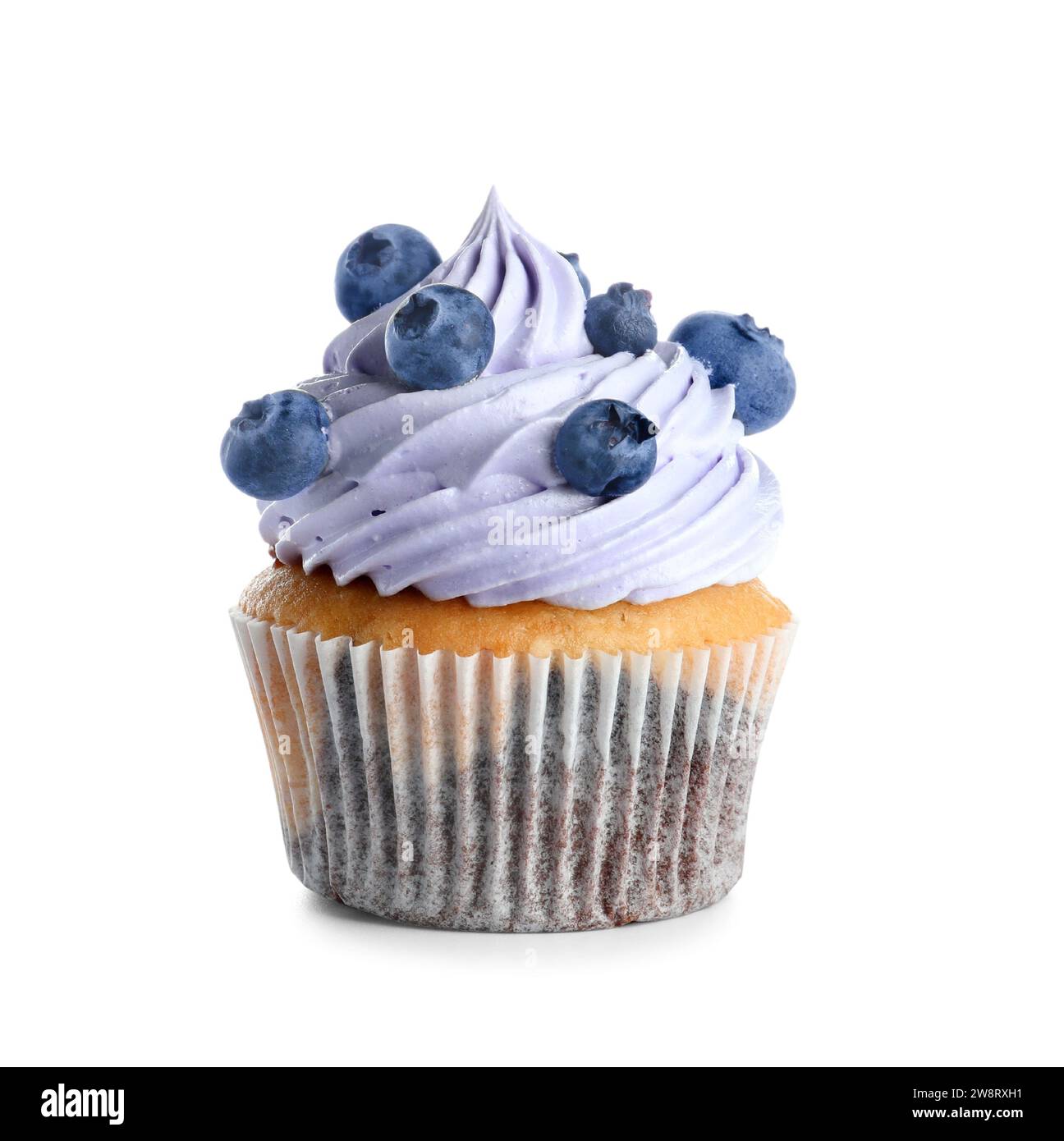 Homemade cupcake blueberries cream Cut Out Stock Images & Pictures - Alamy