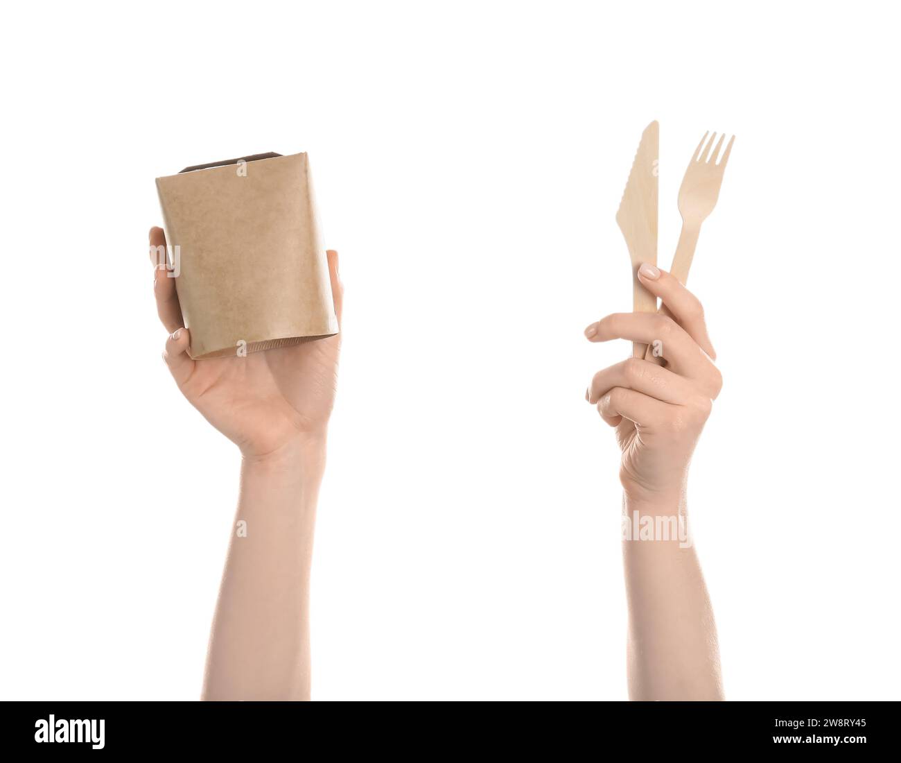 Empty paper cutlery box Cut Out Stock Images & Pictures - Alamy