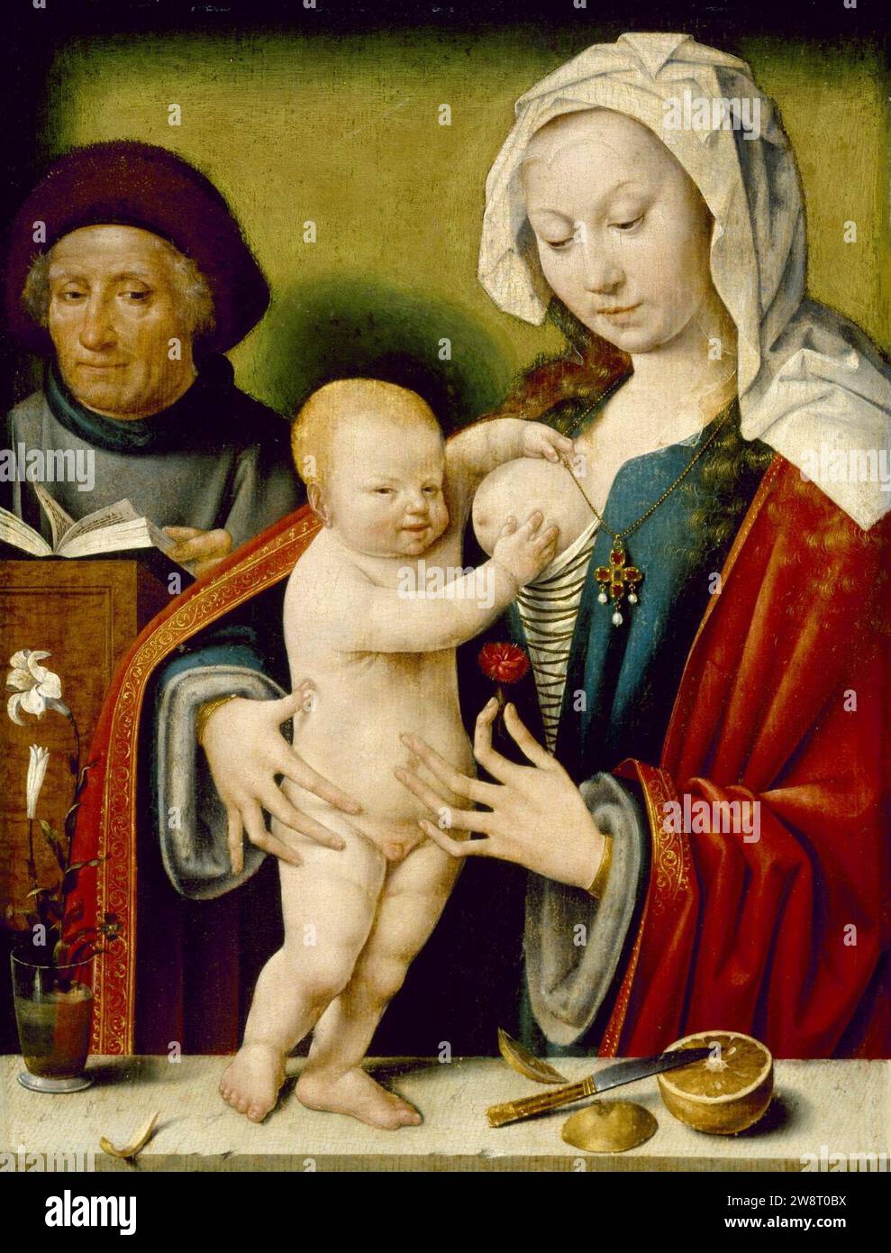Workshop of Joos van Cleve - The Holy Family Stock Photo - Alamy