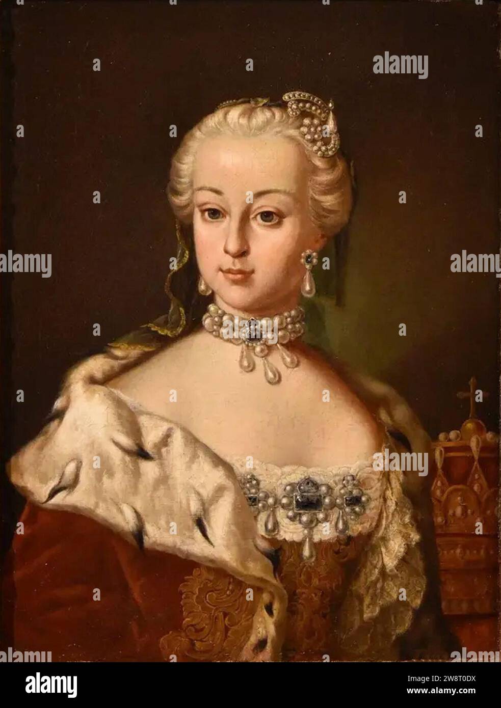 Workshop of Martin van Meytens - ''Portrait of Empress Maria Theresa of ...
