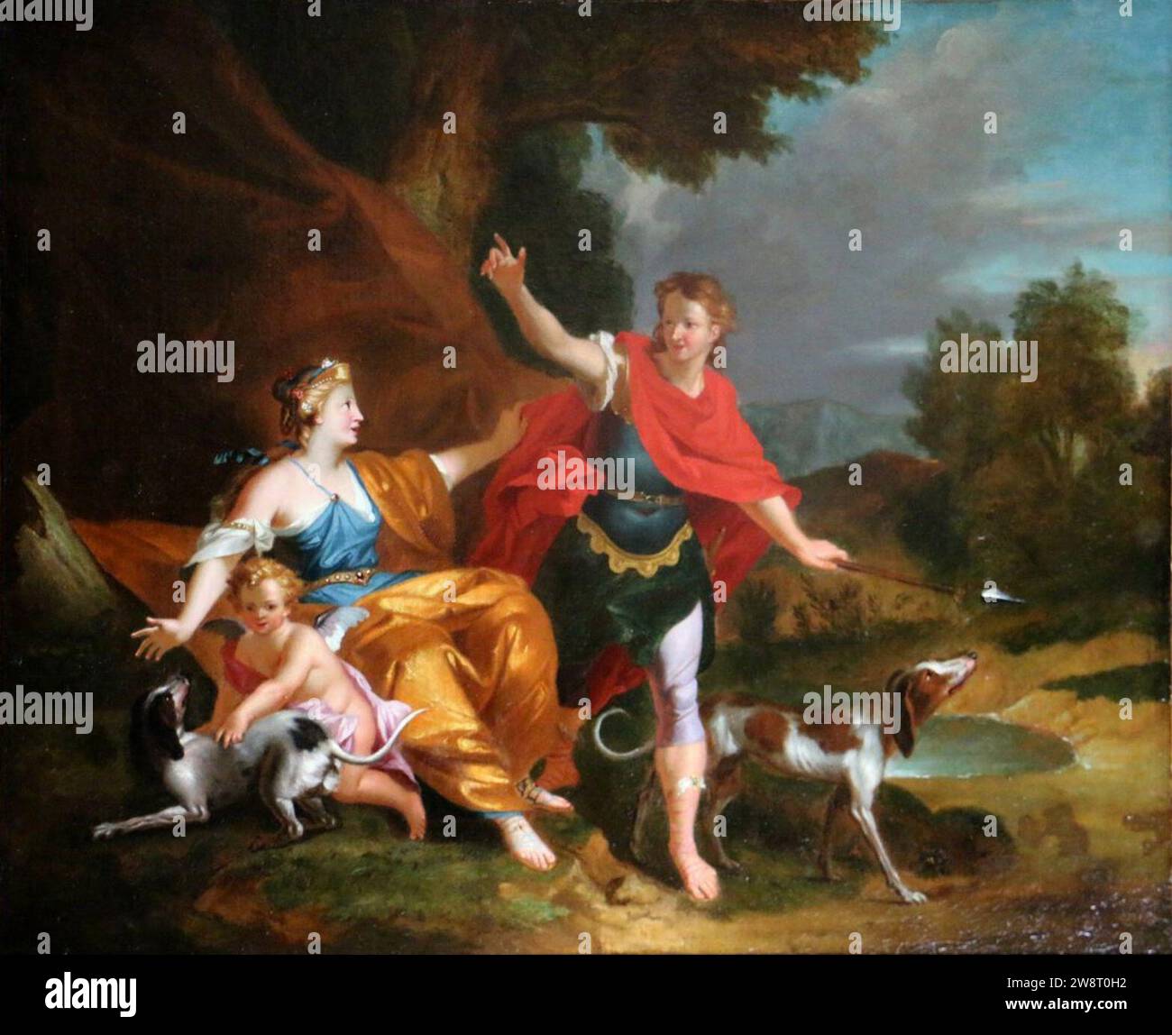 Workshop of Pierre-Jacques Cazes - Venus & Adonis Stock Photo - Alamy