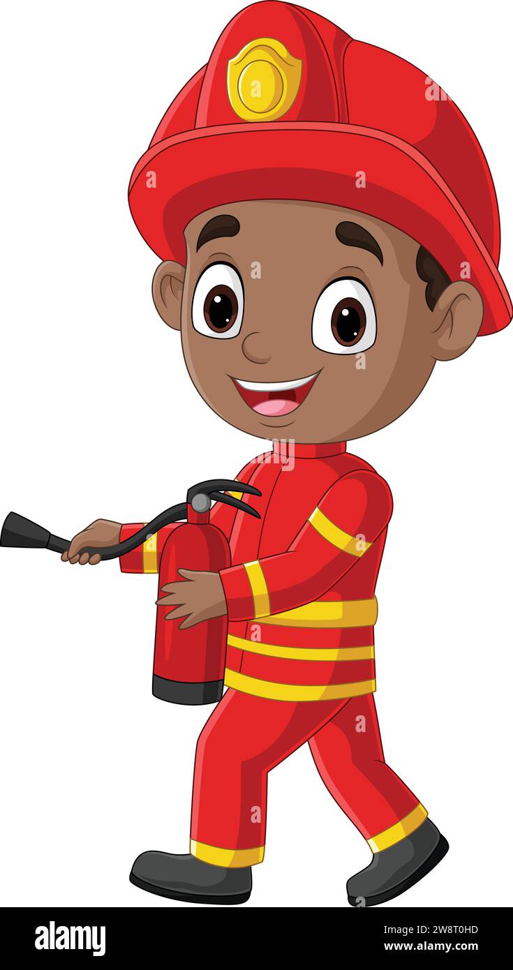 Cartoon firefighter hi-res stock photography and images - Alamy