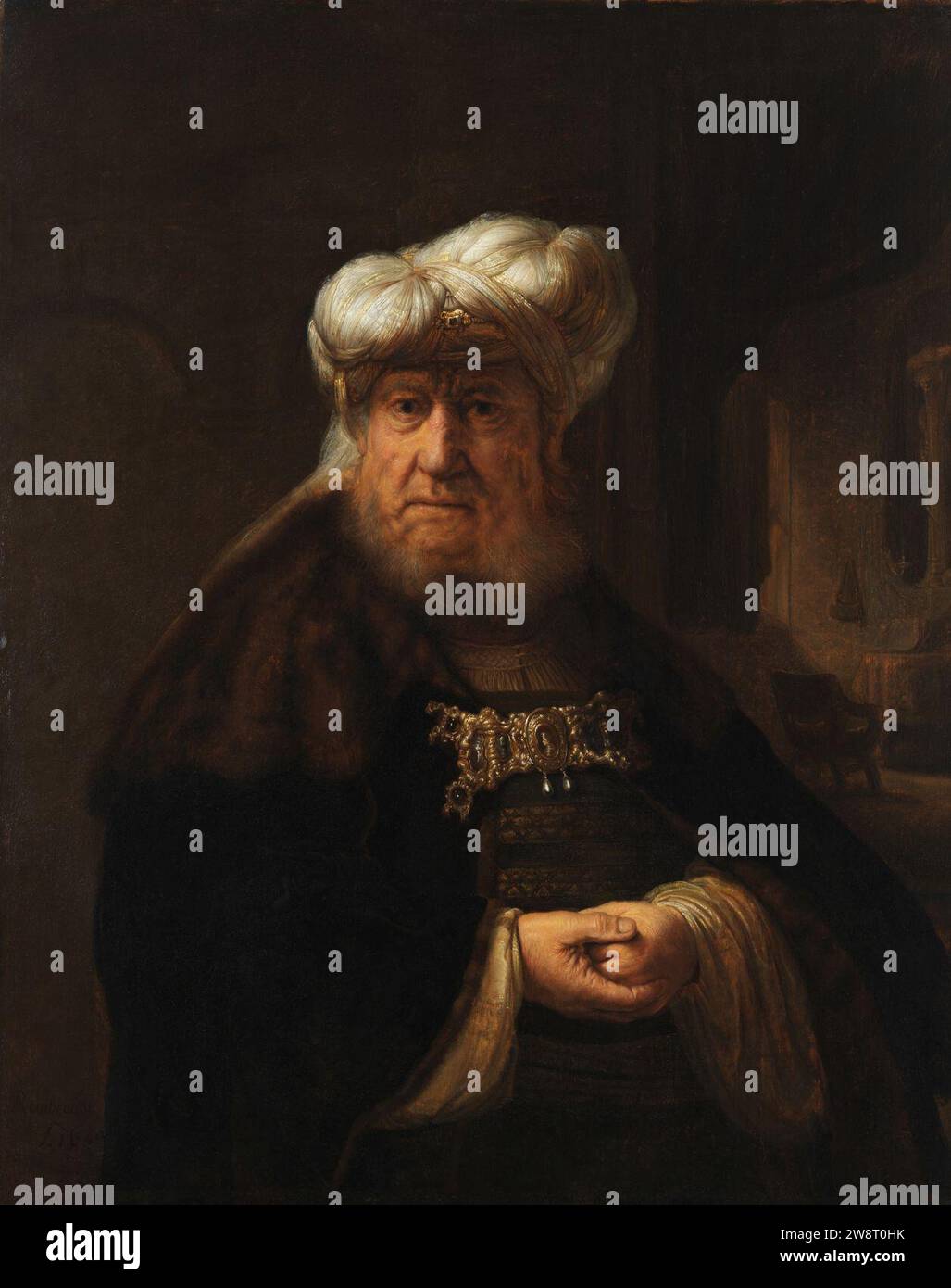 Workshop of Rembrandt van Rijn (possibly Ferdinand Bol) - Man in ...