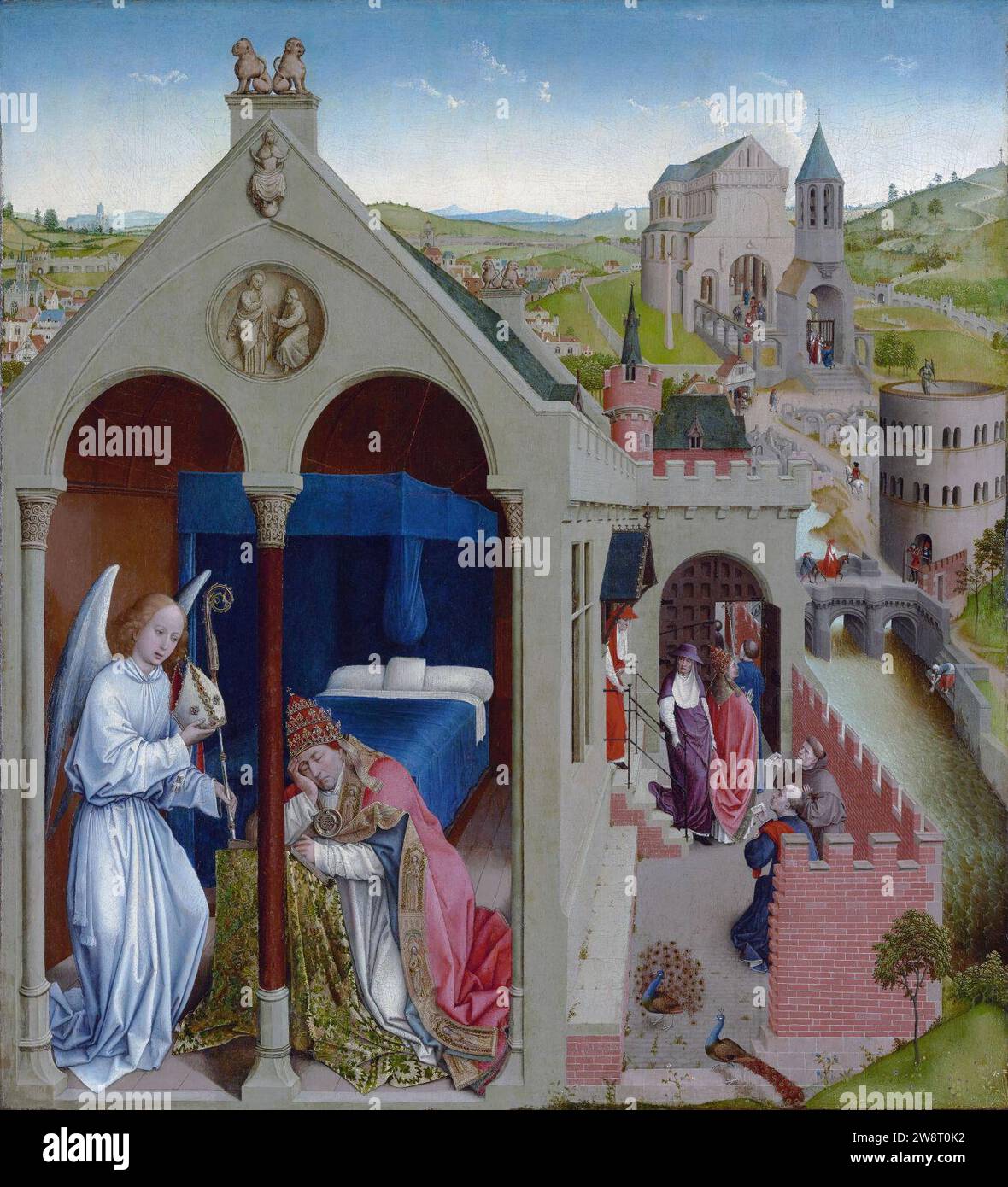Workshop of Rogier van der Weyden - The Dream of Pope Sergius Stock ...