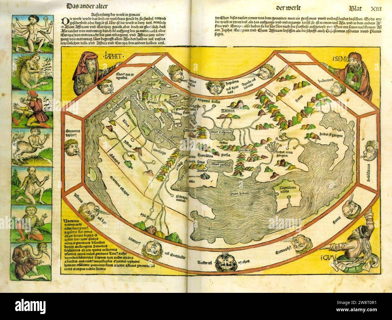 World Chronicle world map 2 Stock Photo - Alamy