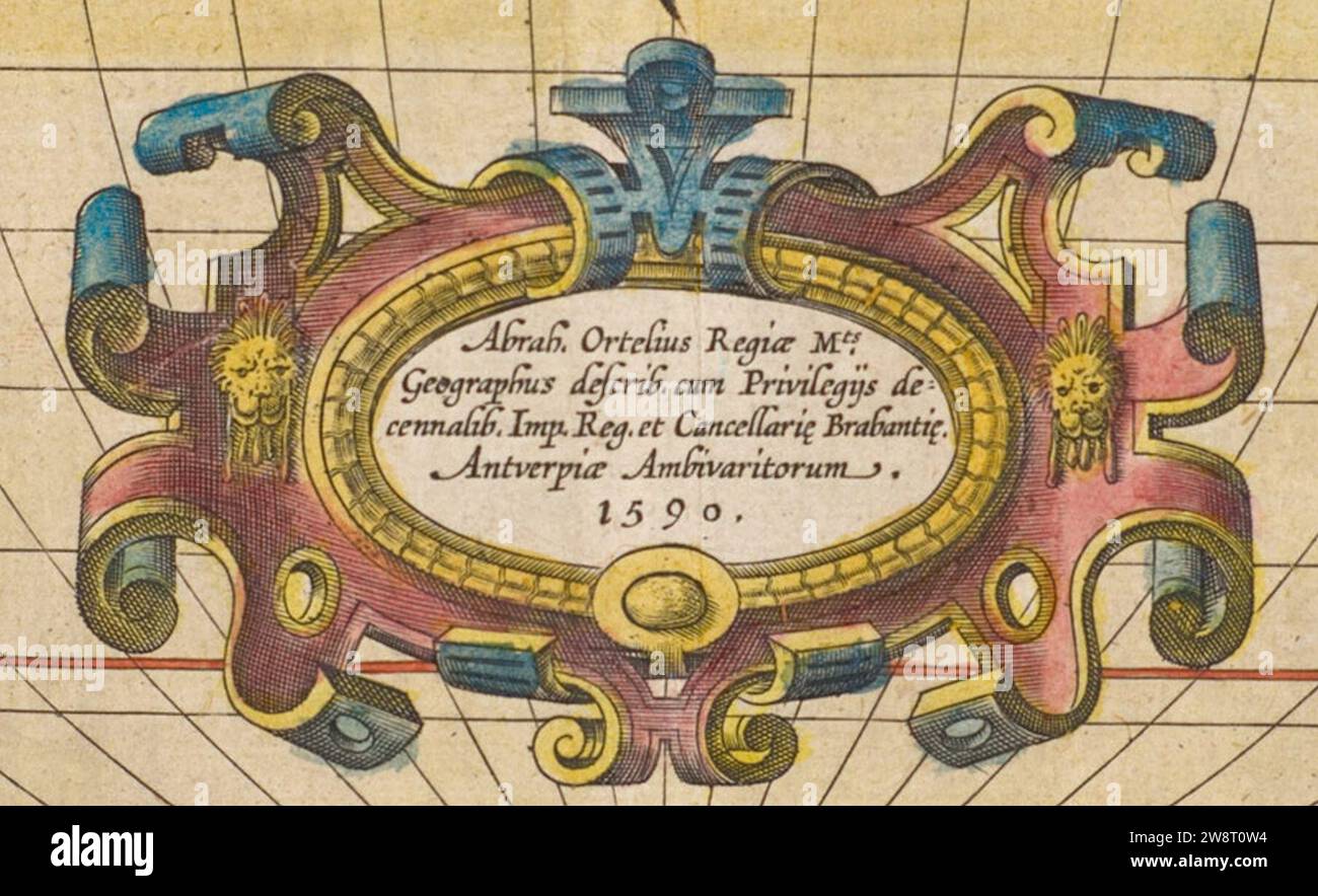 World climate zones (1610) cartouche Stock Photo - Alamy