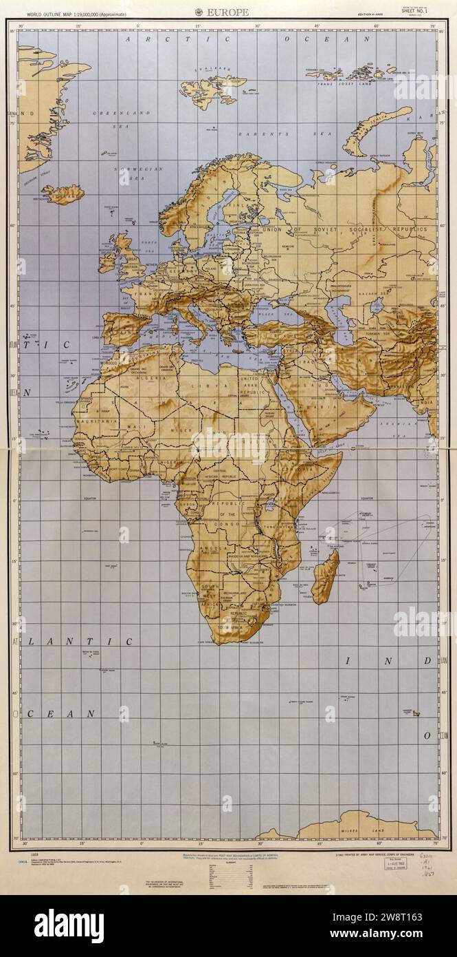 Historical outline map of world hi-res stock photography and images - Alamy