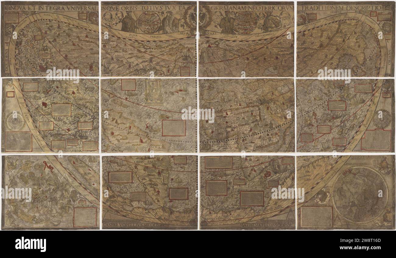 World map1558 (Caspar Vopelius Stock Photo - Alamy