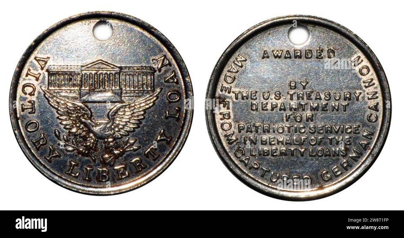 World War One Victory Liberty Loan Medal Token Made From German Cannon ...