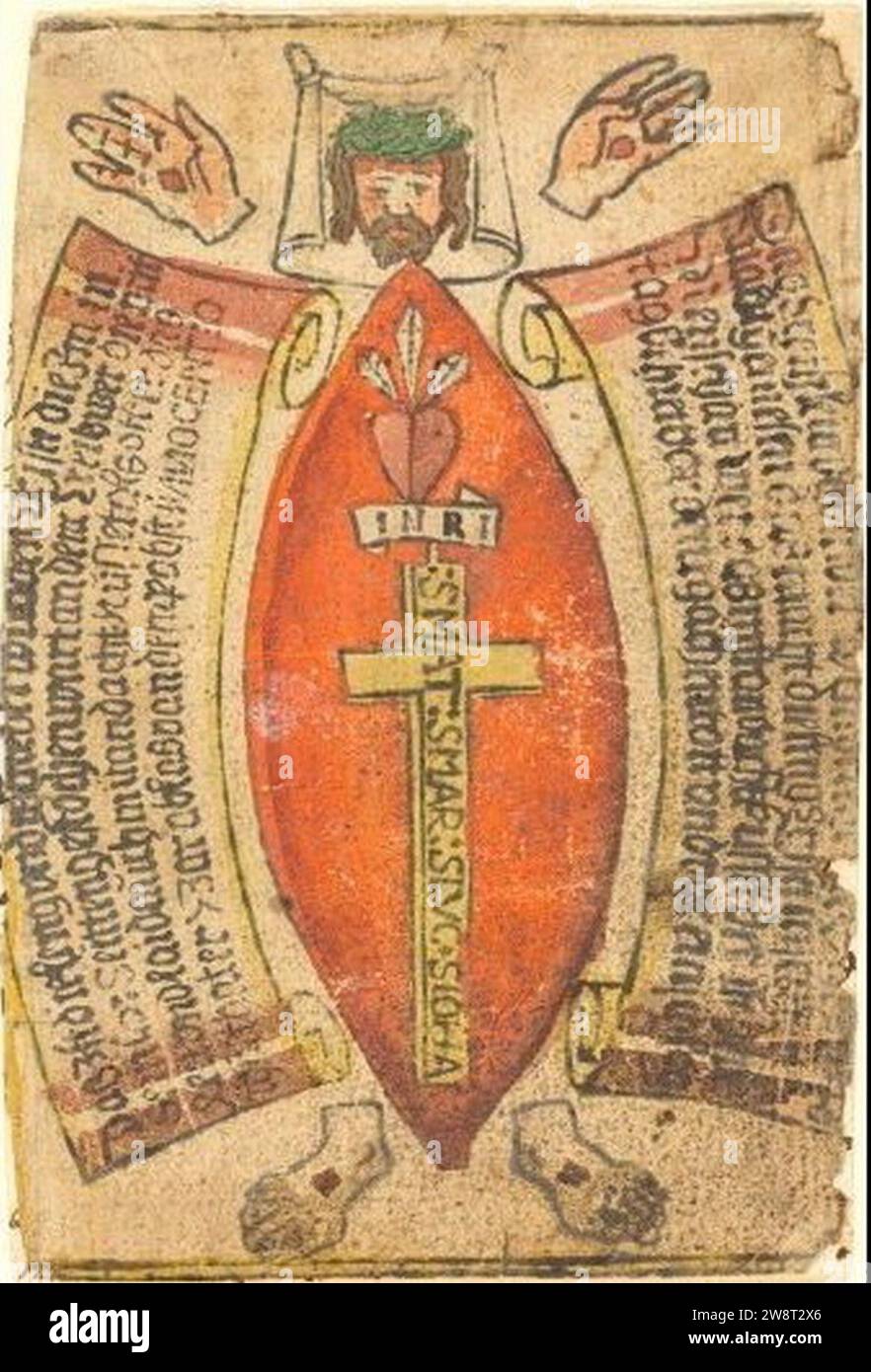 Wounds of Christ with the Symbols of the Passion Stock Photo - Alamy